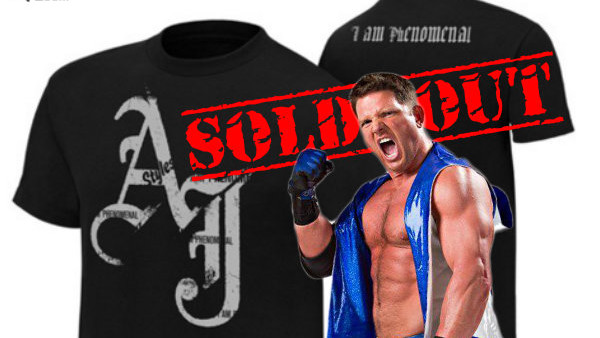 WWE AJ Styles Merchandise Is Already Sold Out