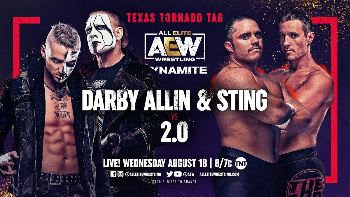 Everything Announced For Tonight's AEW Dynamite Card (18 Aug)