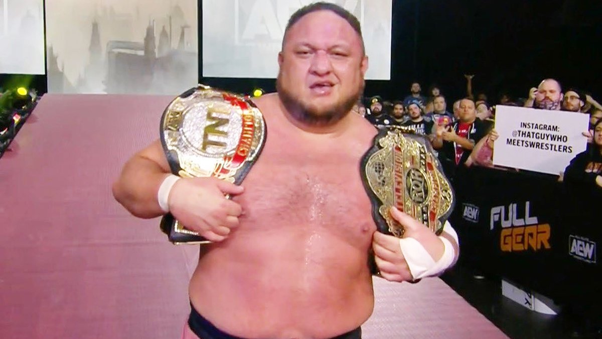 Samoa Joe Leaves AEW Full Gear 2022 As TNT Champion