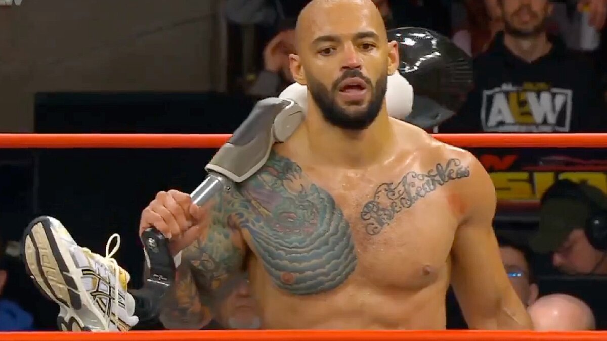 Ricochet Steals Ex-WWE Star Zach Gowen's Prosthetic Leg On Collision ...